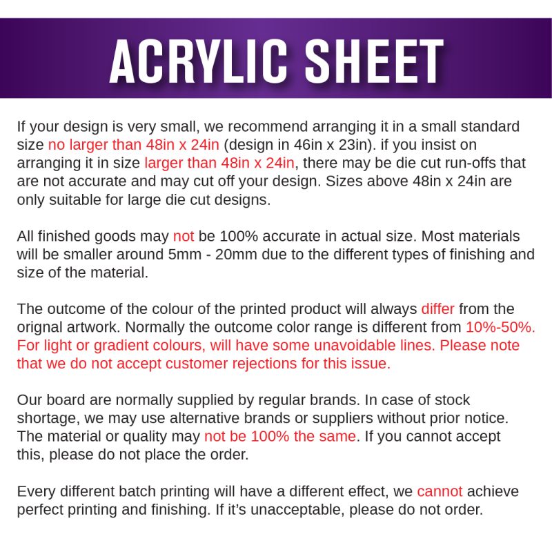 Acrylic Sheet – Acrylic Sheet – SIGN FUTURE INDUSTRY SDN BHD