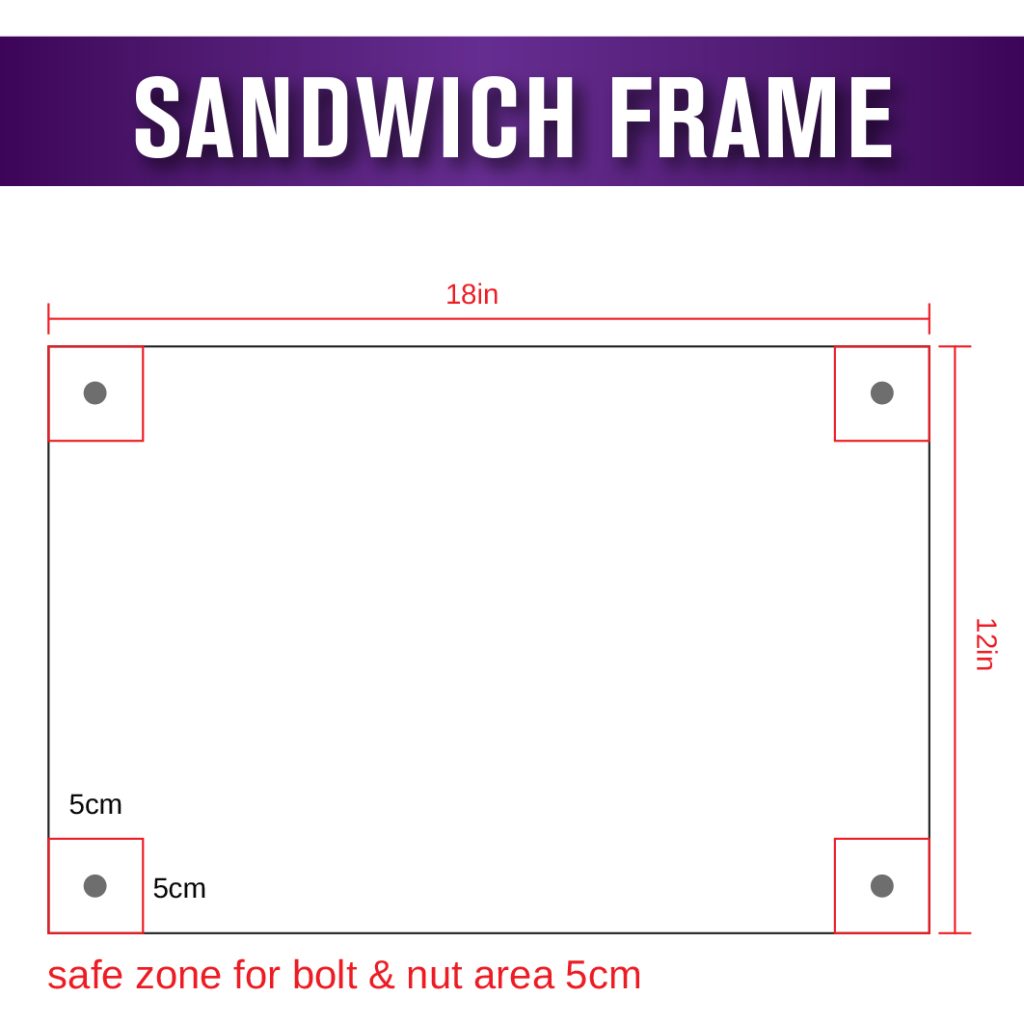 Acrylic Sheet – Acrylic Sandwich Frame (with Boltnut) – SIGN FUTURE ...