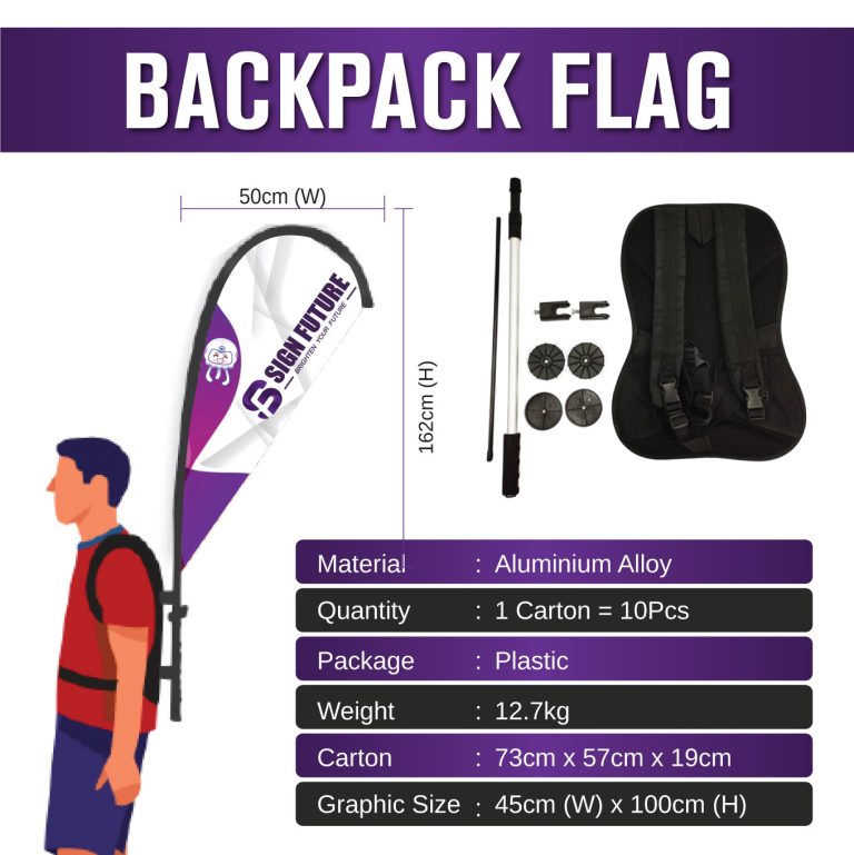 Fabric Display – Backpack Flag (Teardrop) – SIGN FUTURE INDUSTRY SDN BHD