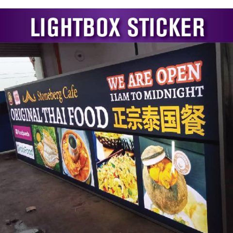 Inkjet Printing – Lightbox Sticker – SIGN FUTURE INDUSTRY SDN BHD